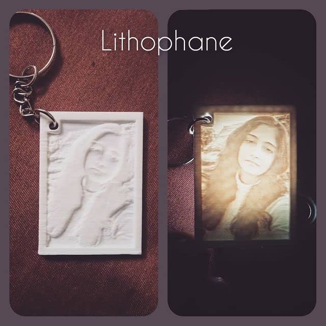 Paru3Dart 3D Printed Customized Lithophane Photo Magic Keychains Gifts ...