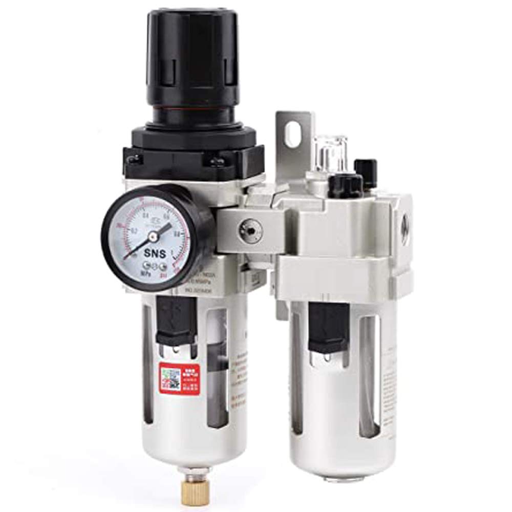 Buy HOSEMART 1/4" Inch BSP Pneumatic FRL Unit (Air Filter + Regulator ...