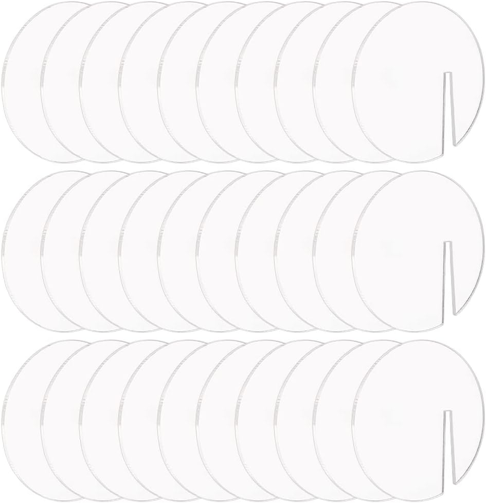 Amazon.com: FINGERINSPIRE 60 Pcs Acrylic Circle Drink Tags Party Drink ...