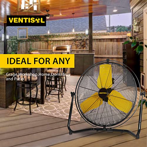 Snapklik.com : VENTISOL 24 Inch Industrial Wall Mount Fan, 720 Tilting ...