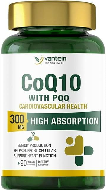 Amazon.com: CoQ10(Coenzyme Q10 with PQQ) 300mg, 90 Softgels High ...
