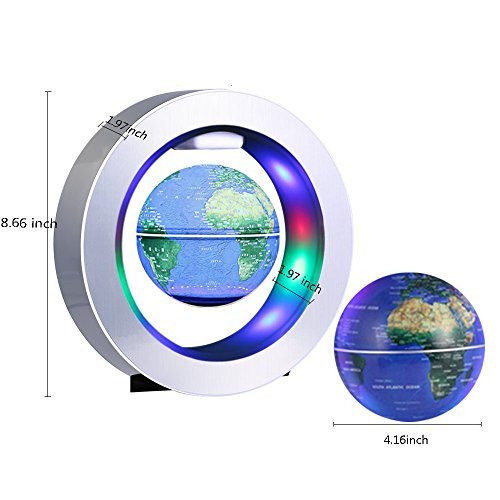 Buy FUZADEL Magnetic Levitating Globe Colorful Desk Floating Globes ...