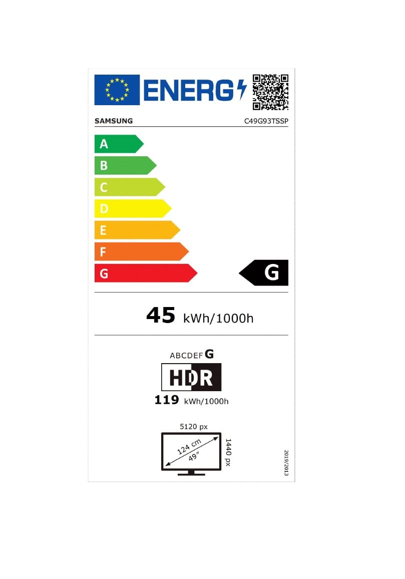 Samsung LC49G93TSSPXEN Odyssey G9 - Monitor curvo de 49'' DQHD (5120 x ...