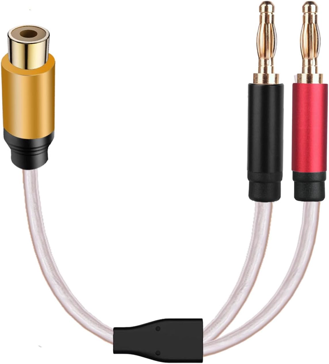 Speaker Banana Plug to Stereo RCA L/R Phono Adapter for Amp Receiver ...