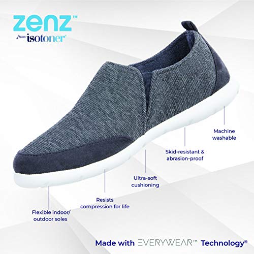 Snapklik.com : Isotoner Mens Zenz Sport-Knit Indoor/Outdoor Slippers