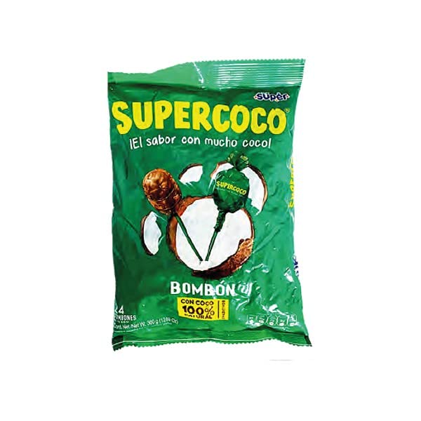 Amazon.com : Supercoco Coconut Lollipop 24 Count - Bom bon De Coco ...