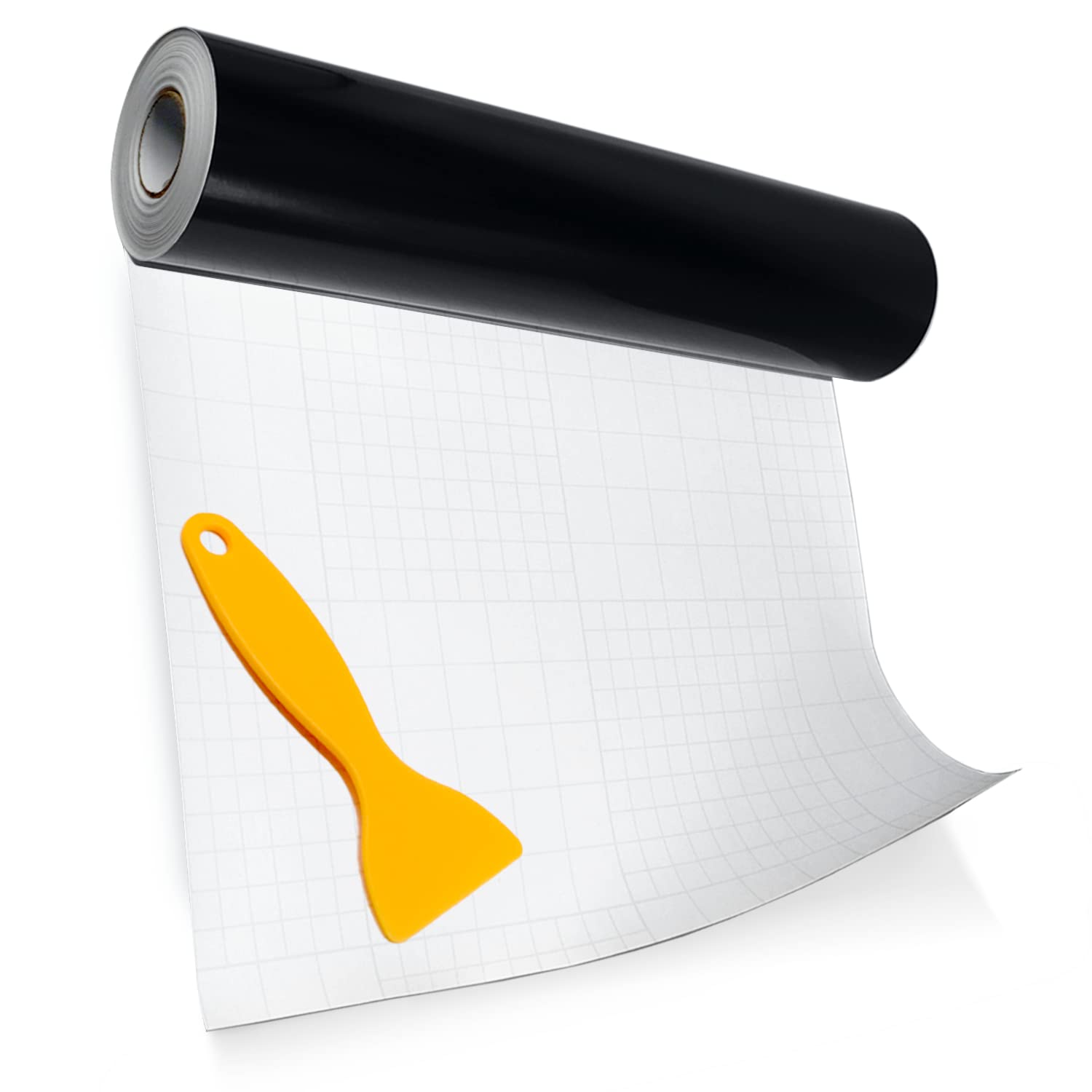 Reli. Black Permanent Vinyl | 12" x 35 FT Roll (Glossy) | Scraper Tool ...