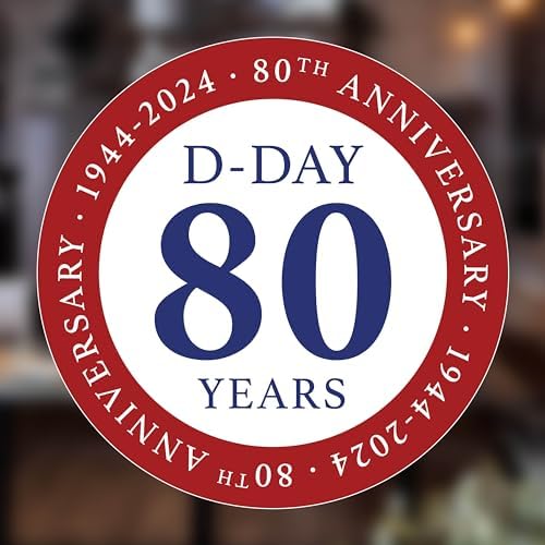D Day 80th Anniversary Decoration Window Sticker - D-Day Remembrance 80 ...
