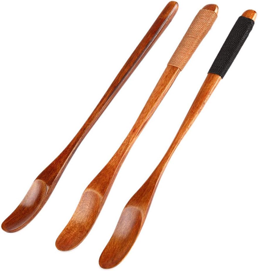 Amazon.com: Long Wooden Coffee Stirring Spoons 8 PCS Long Handle Wooden ...