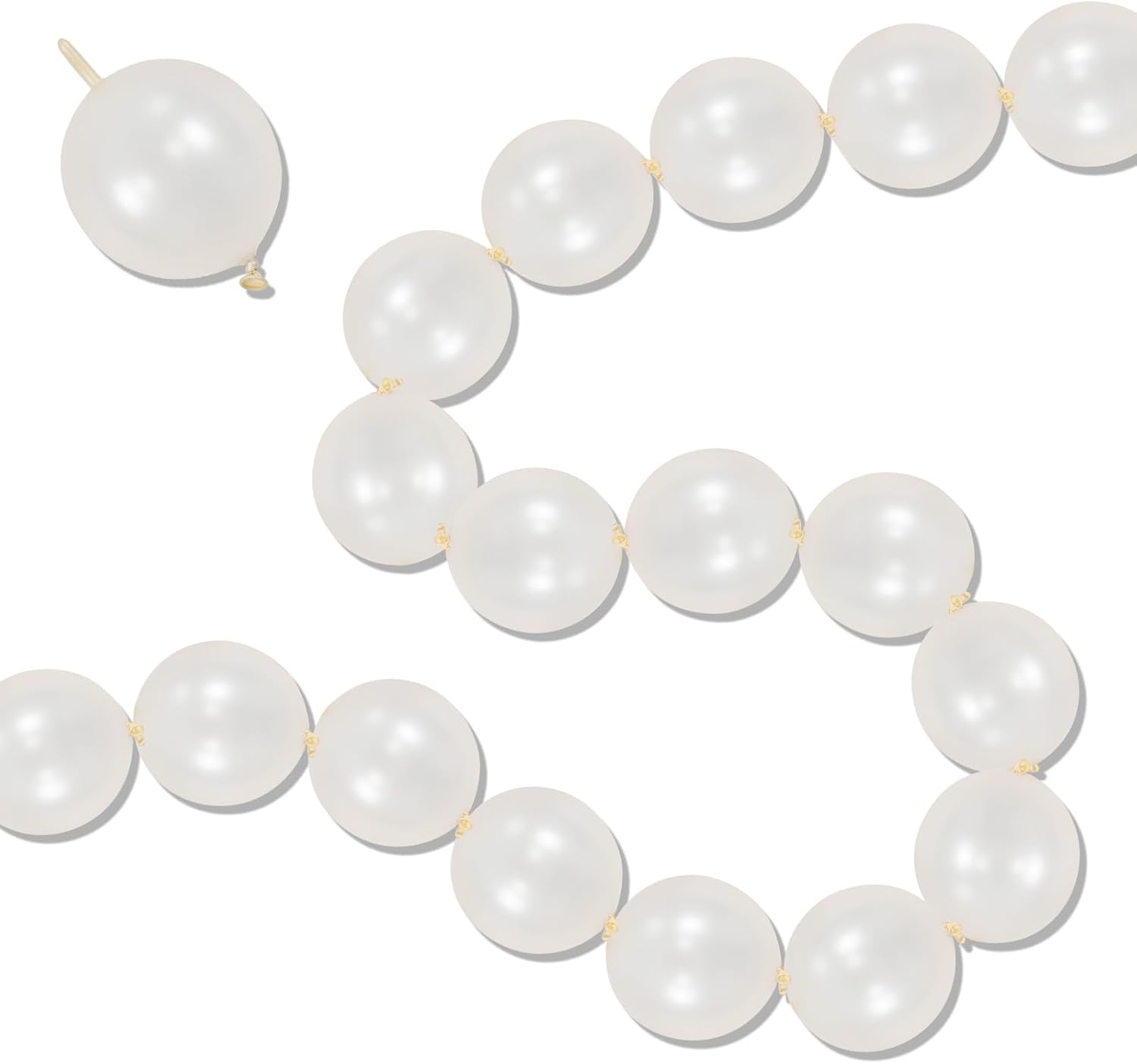 Amazon.com: Pearl White Linking Balloons, 100PCS 6 Inch Pearl Color ...