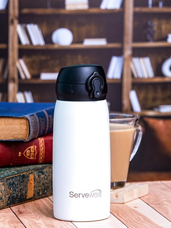 Servewell 1 pc Pride - SS Vacuum Bottle 415 ml - Tulip White : Amazon ...