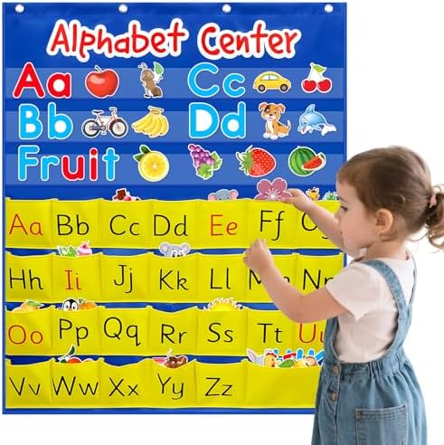 Pocket Calendar EAMAY Alphabet Pocket Chart Cards - 130 Piece ABC Flash ...