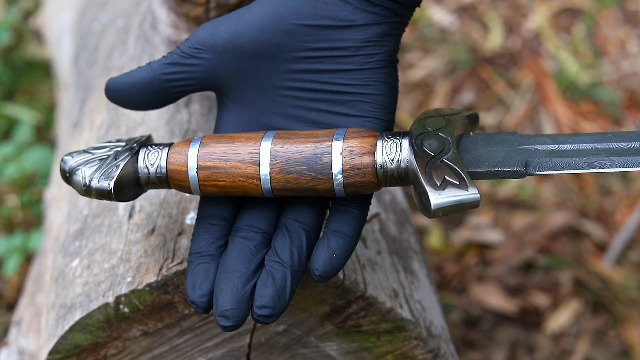 Watch Handmade Damascus Mini Sword on Amazon Live