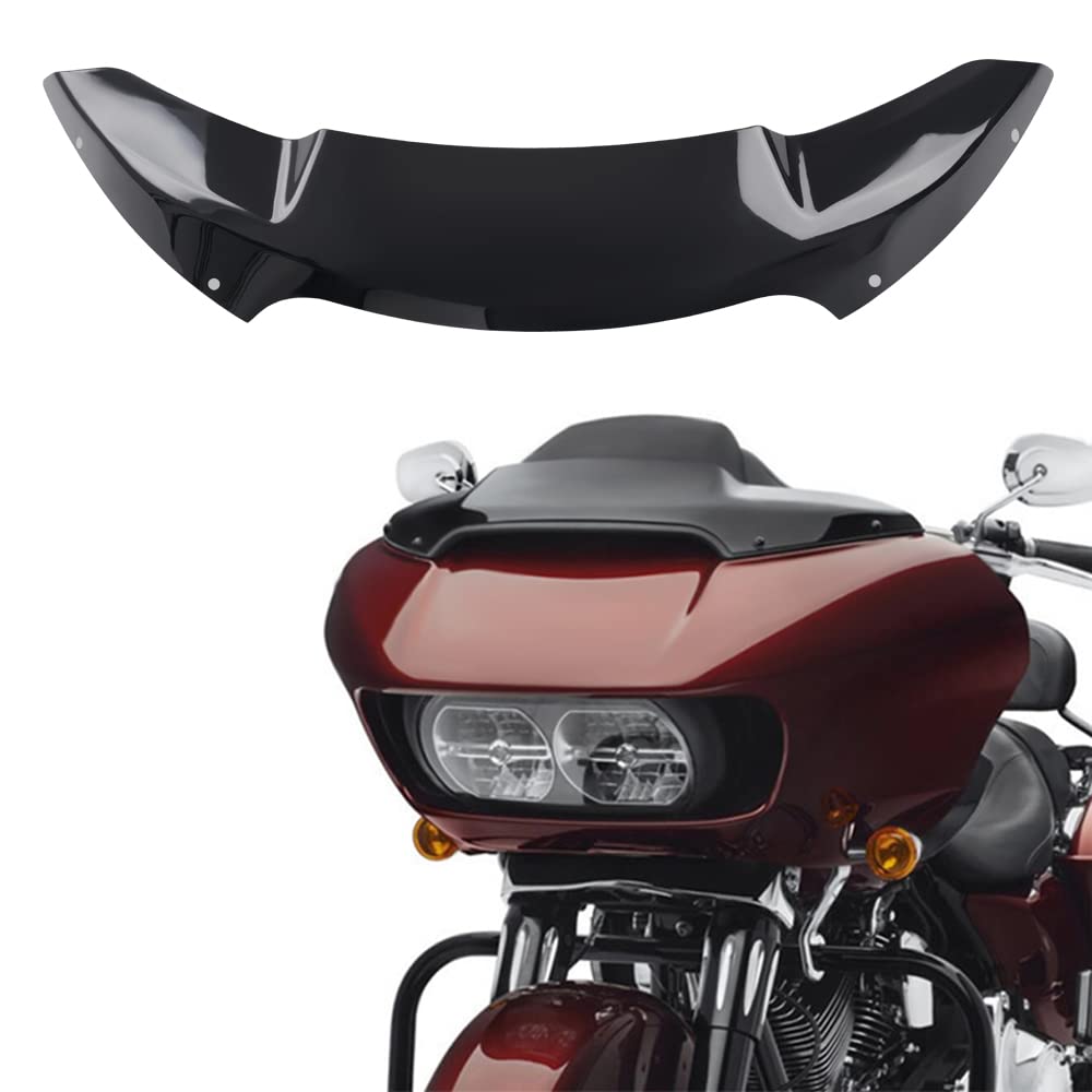 WYNMOTO 4.5" Black Wave Batwing Windshield Windscreen Wind Splitter ...
