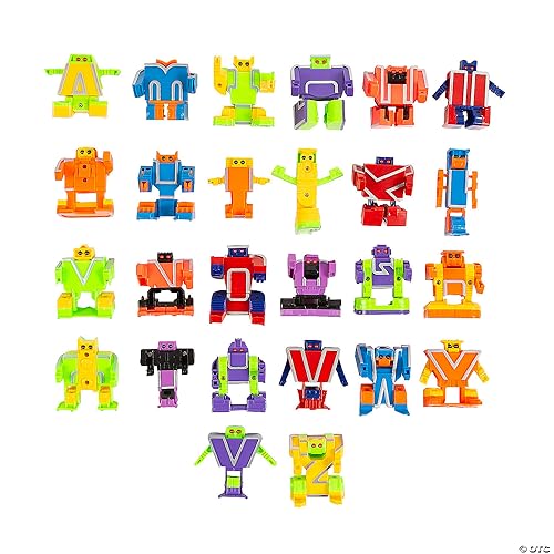Snapklik.com : Siiziitoo 26 Pieces Alphabet Robots Transforming Action ...