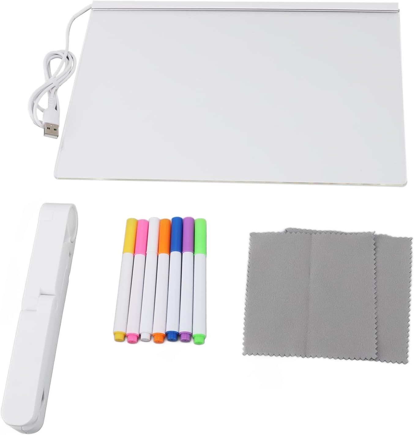 Amazon.com : Acrylic Writing Board LED Desk Light Up Dry Erase with ...