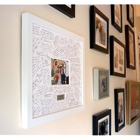 Wedding Guest Book Frames Personalised WHITE - Contemporary alternative ...