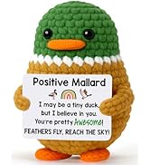 Amazon.com: MBL Inspirational Positive Crochet Duck - Handmade Knitting ...