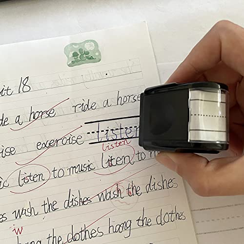 Snapklik.com : Handwriting Lines Stamp Roller YQBOOM Self-Inking Line ...
