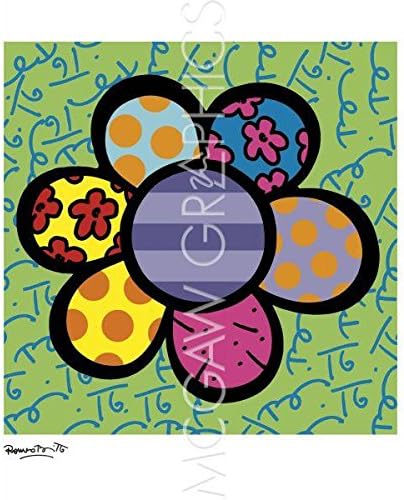 Amazon.com: (20x21) Romero Britto Flower Power IV Small Art Print ...