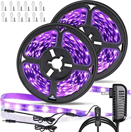 ZHPINGMX 33ft LED Black Light Strip Kit, 600 Units 12V Flexible ...