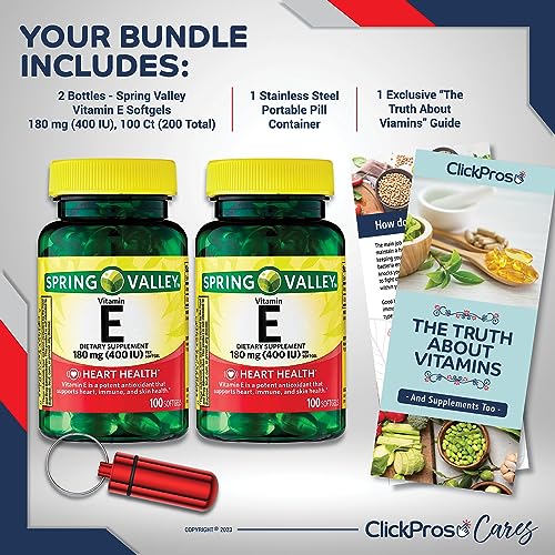 Snapklik.com : Spring Valley Vitamin E Heart Health Dietary Supplement ...