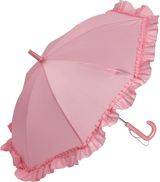 Amazon.com: Galleria Kid's Ruffle Umbrella - Pink : Clothing, Shoes ...