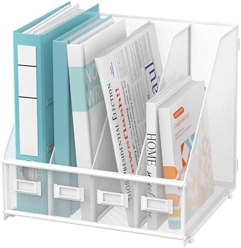 Amazon.com : SUPEASY Magazine File Holder, Binder Holder Metal Desk ...