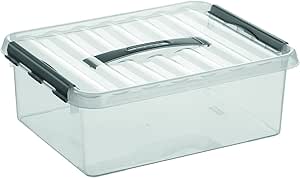 Amazon.com: Helit Sunware Q-Line Storage Box 12 Litre Transparent ...