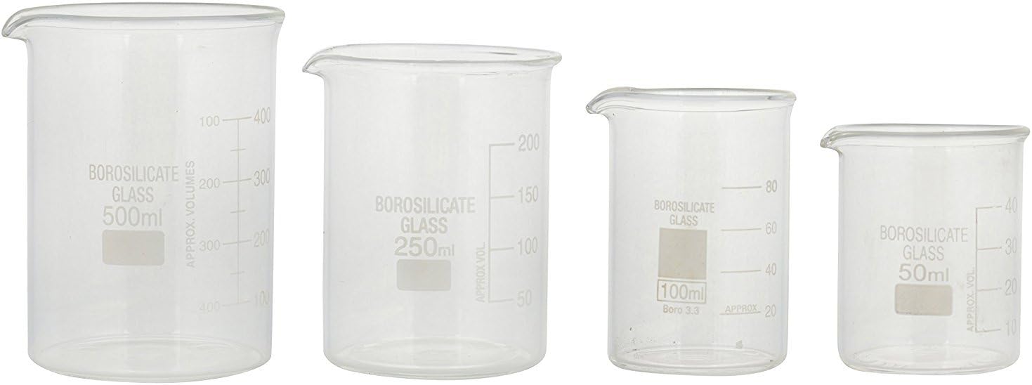 Borosil 1000D24 Low Form with Spout Beaker, 500 ml : Amazon.in: Industrial & Scientific