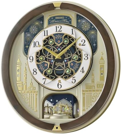 Amazon.com: SEIKO Melodies in Motion Musical Wall Clock, Brooklyn ...