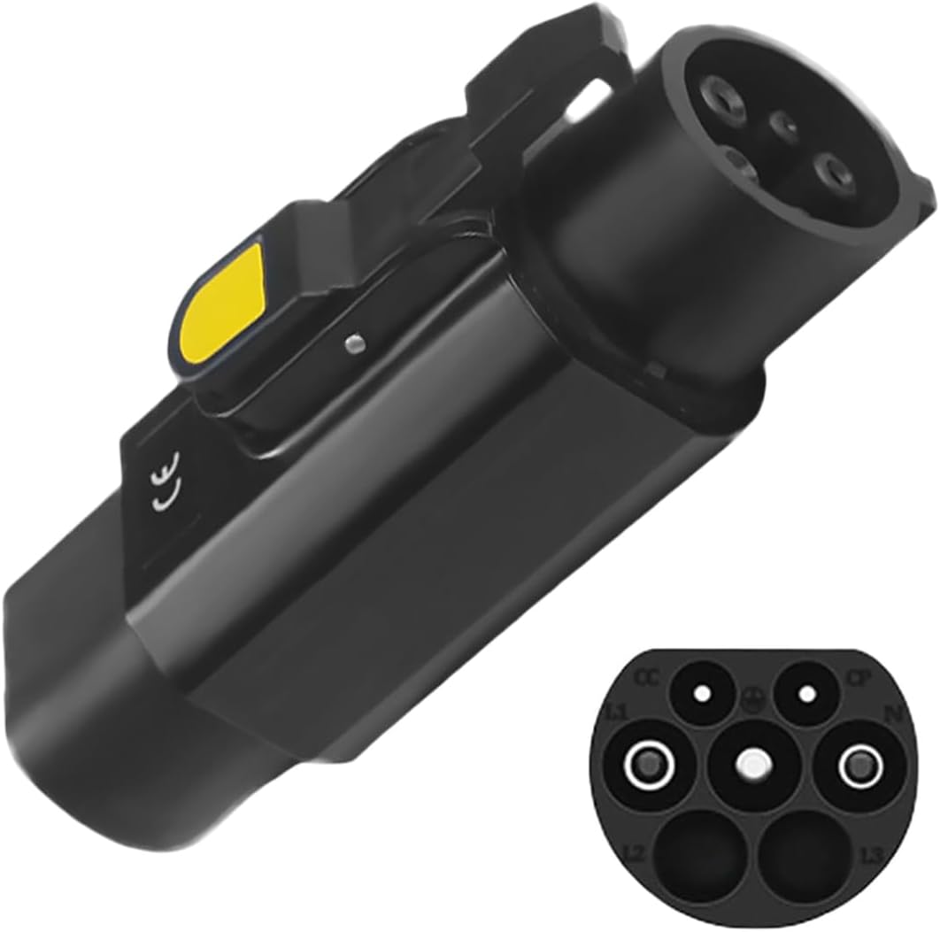 Adaptador EV Tipo 2 a Tipo 1, Adaptador de Cable de Carga EV con Clip ...