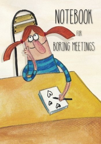 Notebook for boring meetings: Medium-ruled (college-ruled) notebook ...