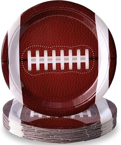 Amazon.com: 80 PCS Football Oval Paper Plates Large 11” Disposable ...