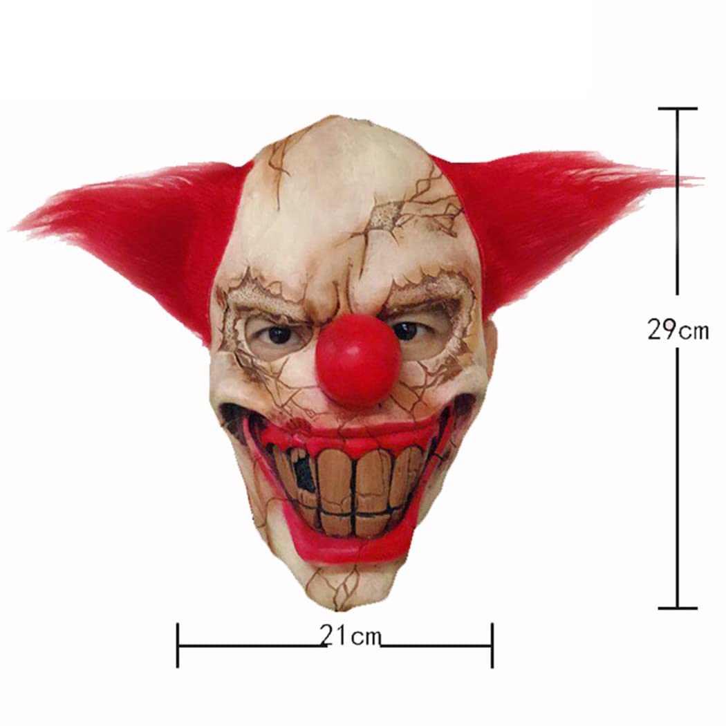 Scary Clown Mask Joker Mask for Adults Halloween Creepy Clown Killer ...