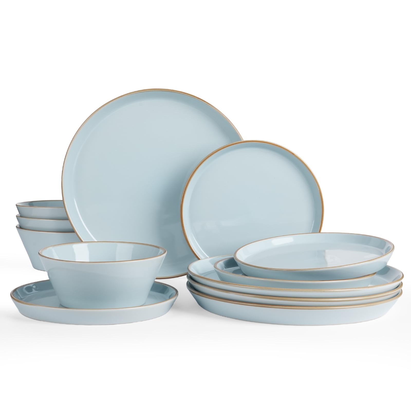 Amazon.com | Famiware Saturn Dinnerware Sets, 12 Piece Dish Set, Plates ...