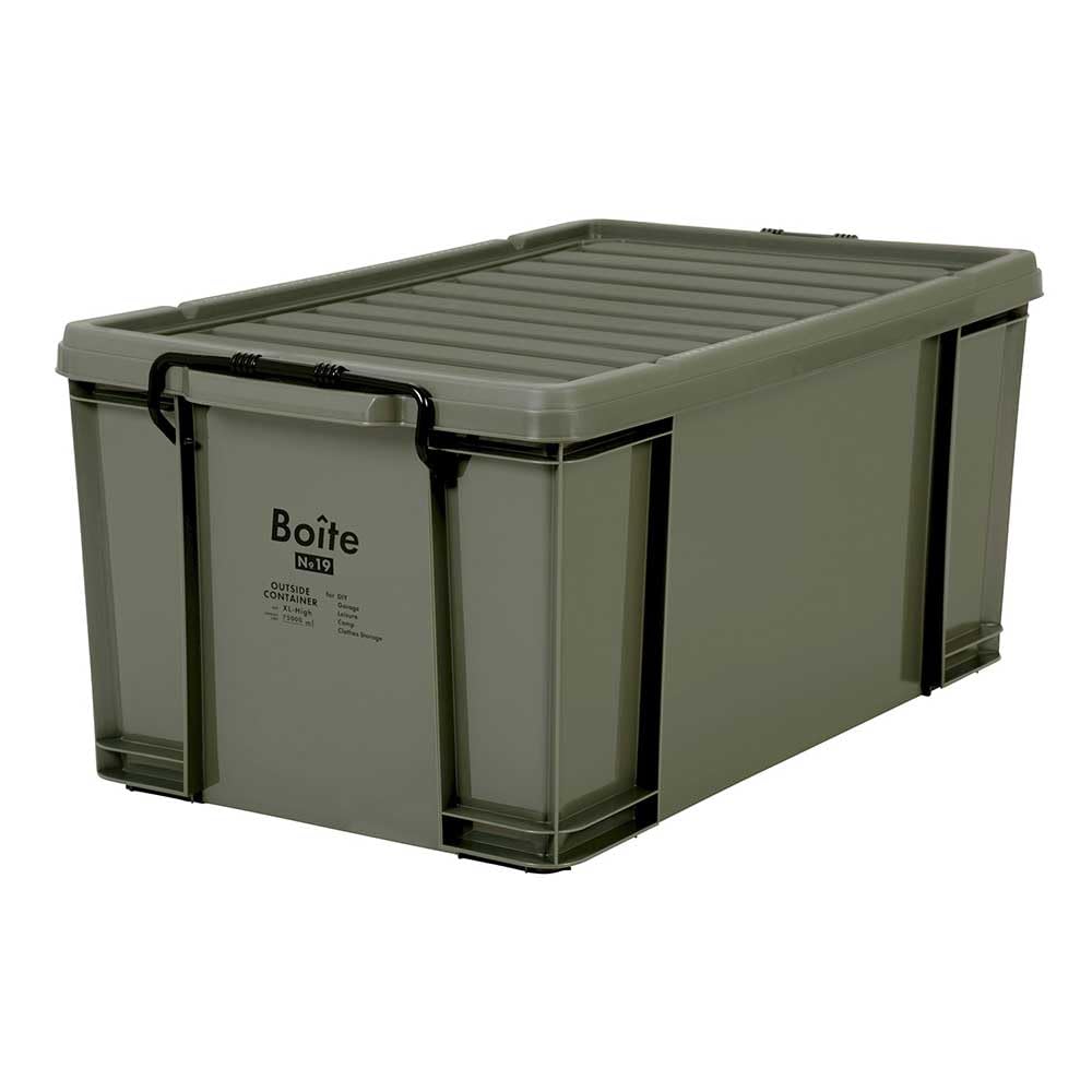 Amazon.co.jp: ベストコ コンテナボックス 収納 XL ハイ 75L カーキ MA-4112 Boite : ホーム＆キッチン