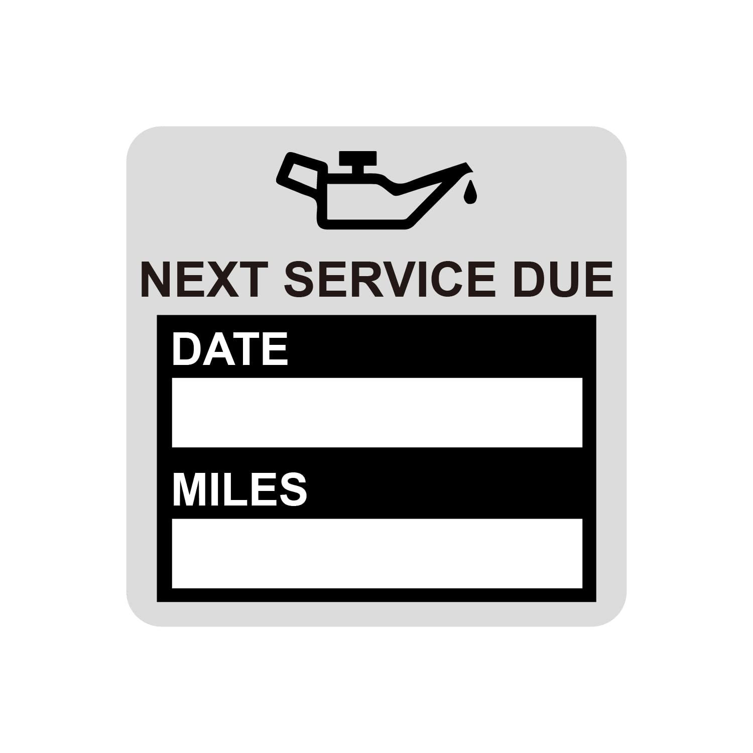 Amazon.com : Oil Change Stickers Static Cling,2 inch 60pcs Square ...