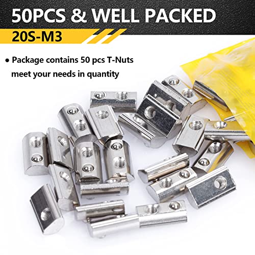 Snapklik.com : 50pcs 2020 Series M3 Half Round Roll In Spring T Slot ...