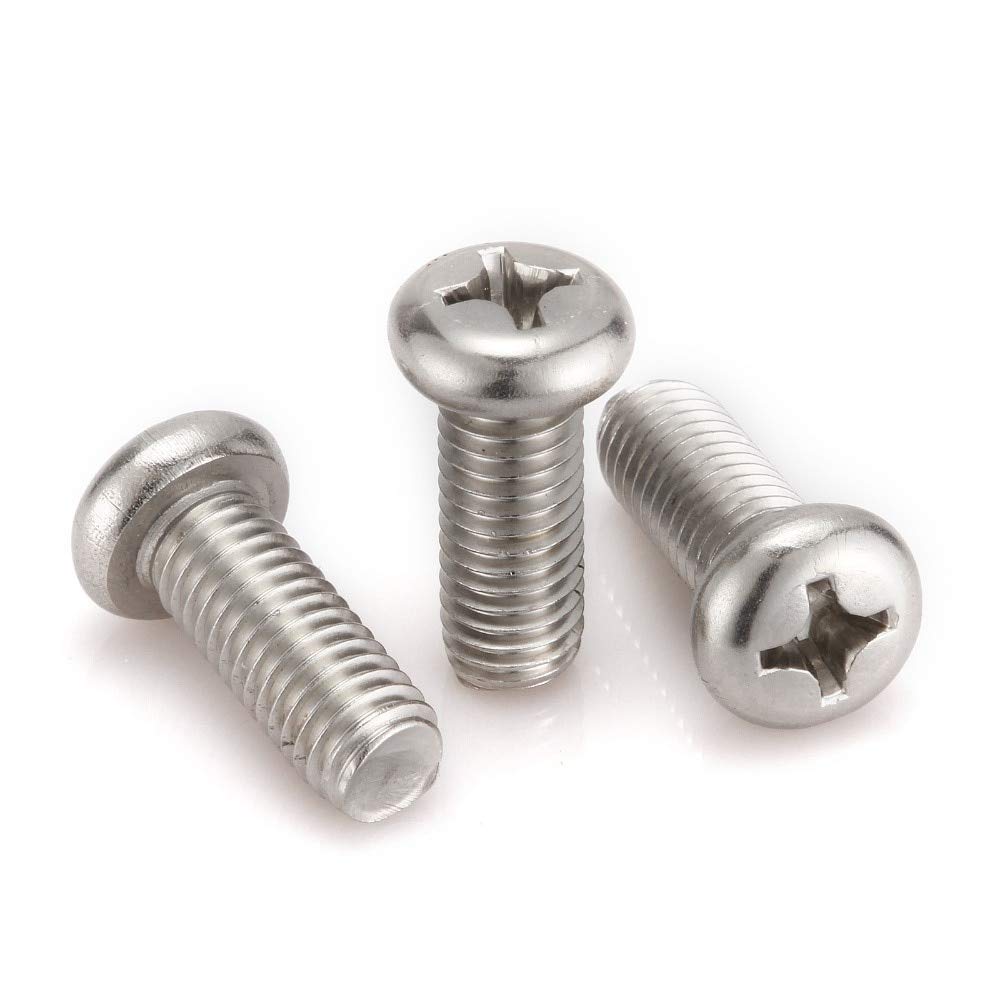 50pcs M5 Head Machine Screws 304 Stainless Steel Bolts Cross Recessed ...