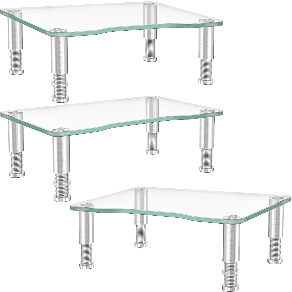 Amazon.com: Computer Monitor Riser with Height Adjustable Multi Media ...