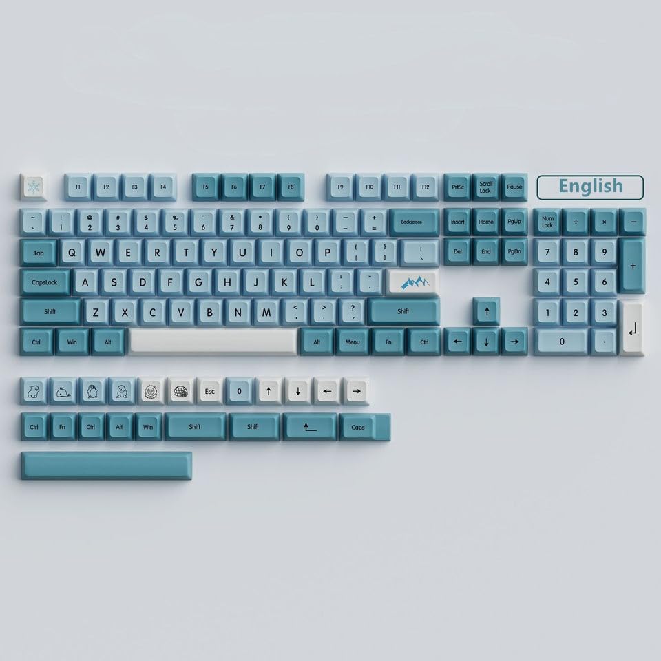 MB Iceberg XDA KEYCAPS, DYE SUB PBT, Suitable for Full Size Keyboard ...