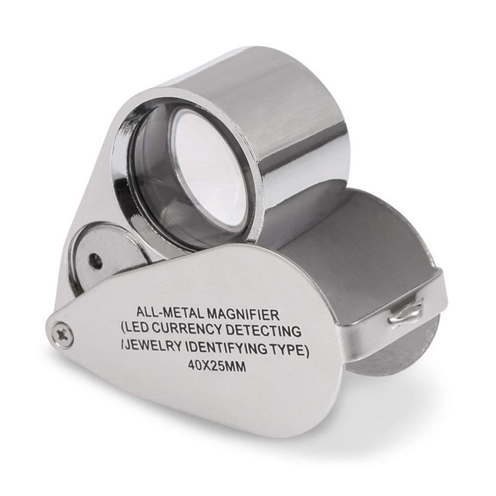 40x Full Body Metal Folding Magnifying Glass With Led Lights ...
