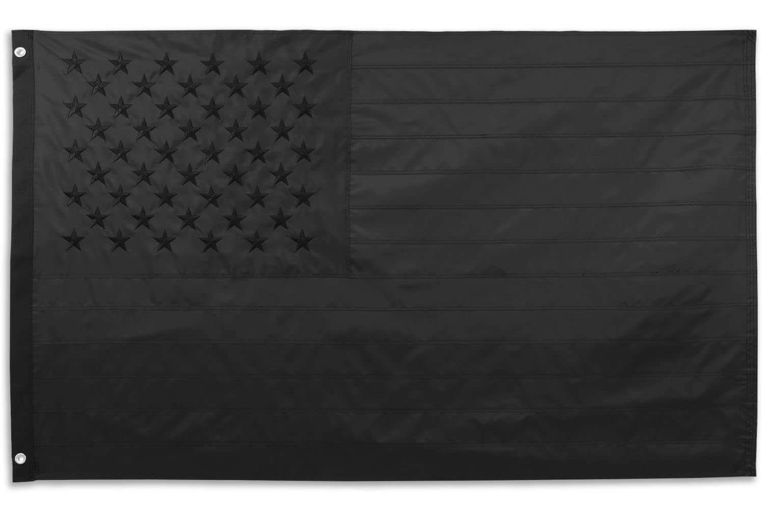 Amazon.com : 3x5FT Embroidered All Black American Flag US Black Flag ...