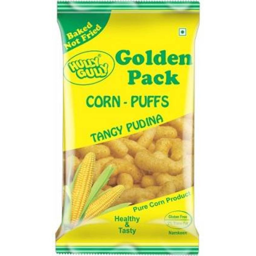Hully Gully Tangy Pudina Corn Puffs, 130g : Amazon.in: Grocery ...