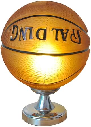 LITFAD Creative Basketball Table Lamp Sport Style Nightstand Lamps with ...