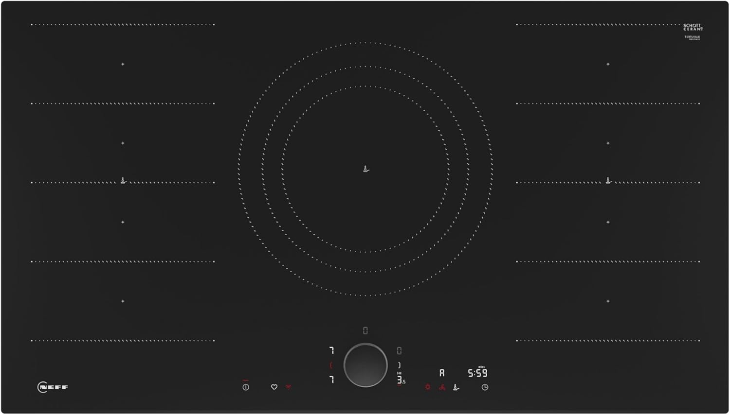 Neff T69FUV4L0 N 90, Built-in Induction hob 90 cm Black : Amazon.co.uk ...