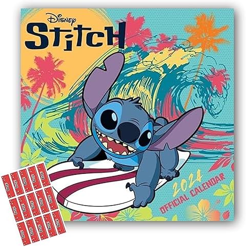 Lilo and Stitch Calendar 2024 - Month to a View Family Planner 30cm x ...
