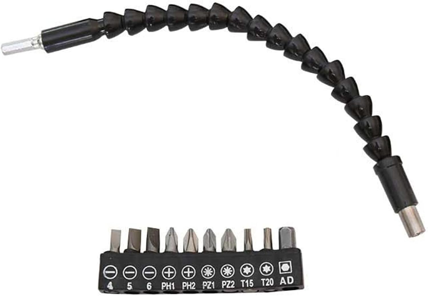 Flexible Drill Bit Extension Kit, Nut Driver Set for Drill, Flexible ...