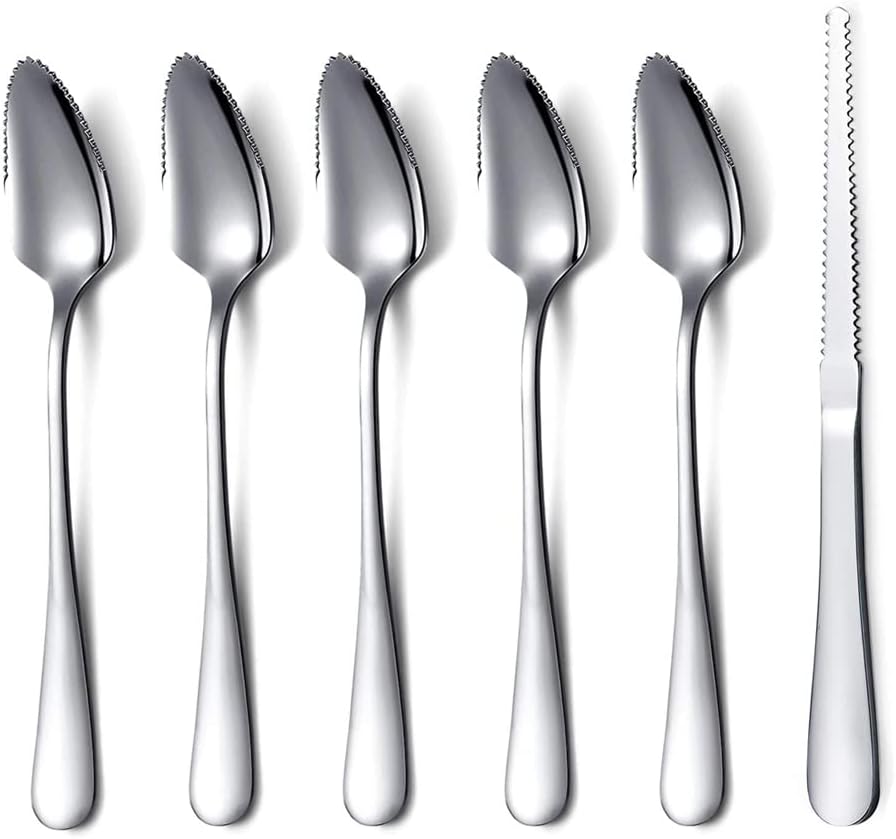 Amazon.com: Grapefruit Spoons 6 Pieces Set, 5 Stainless Steel ...